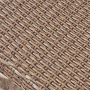 Great Deal Furniture Viola Outdoor Wood and Wicker Club Chairs (Set of 2), Teak Finish and Mixed Mocha