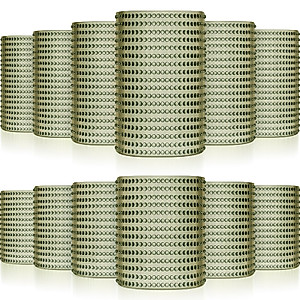 Foaincore 12 Count Hobnail Drinking Glasses Set Vintage Glassware Old Fashioned Beverage Glasses Bubble Cocktail 14 oz, Rocks Glass Cup 11 oz Water Elegant (Green)