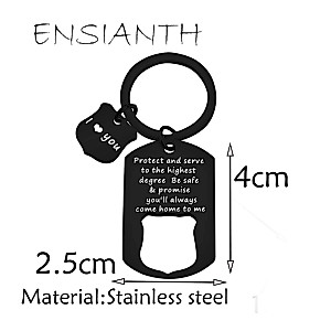 Police Officer Gift Protect And Serve Be Safe And Come Home To Me Keychain Cop Gift For husband Police Graduation Gift (Protect Serve-black Key)