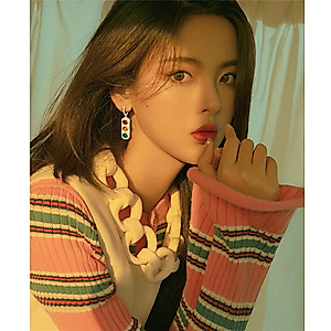 ANXIN Unique Personality Creative Traffic Light Drop Dangle Earrings Simple Fashionable Geometric Color Traffic Light Earrings Jewelry Gifts For Women (RED Creative Traffic Earrings)