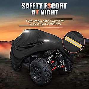 ATV Cover Universal, Kemimoto Upgraded Four Wheeler Cover Waterproof Heavy Duty Quad Cover Compatible with Polaris Sportsman 450 570 Foreman Can-am Outlander Rancher Fourtrax, 94'' X 48'' X 48''