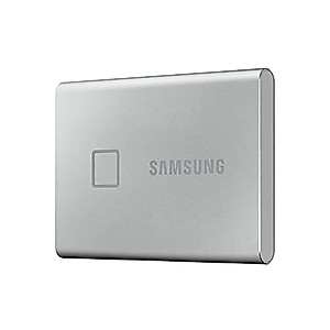 Samsung T7 Touch Portable SSD - 1 TB - USB 3.2 Gen.2 External SSD Metallic Silver (MU-PC1T0S/WW)