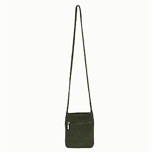 The Sak Crochet Craze Rad Crossbody Bag in Hand-Crochet, Single Strap, Olive