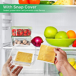 Akamino 4 Pack Sliced Cheese Container for Fridge, Butter Block Cheese slicer Holder with Lids, Airtight Plastic Storage Box for Keeps Deli Cheese Fresh Longer