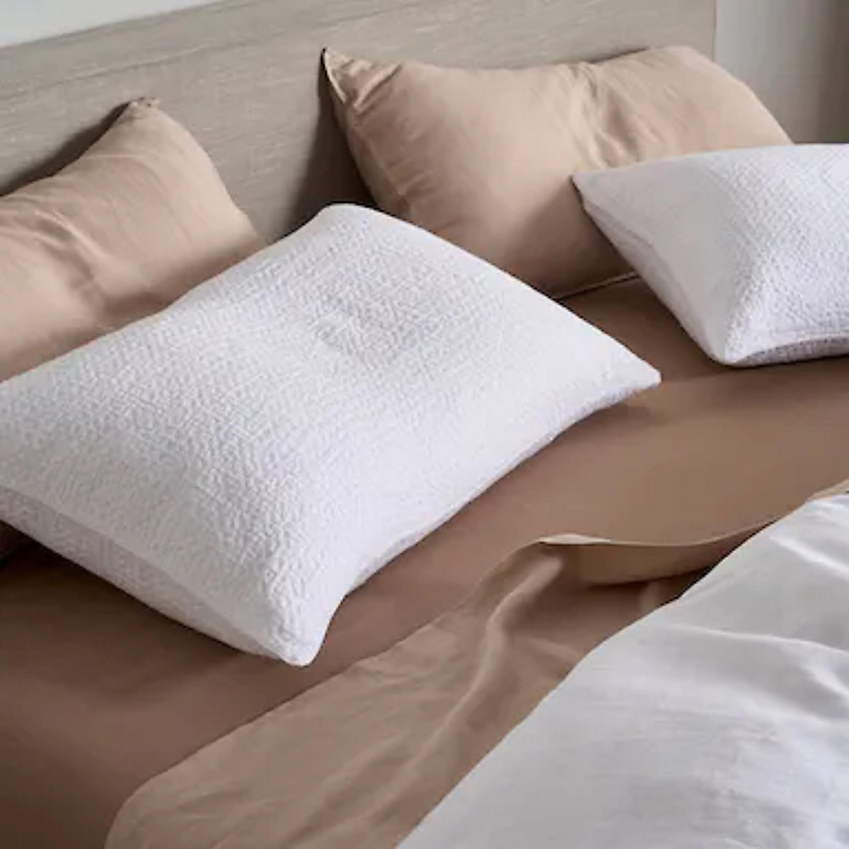 White Waffle Duvet Cover Set, Cotton Bedding Cover, Waffle Quilt Cover, Waffle Bedding Set, Comforter Cotton Duvet Cover, Single, Double, King, Queen Duvet Cover Set (Over Size 120X120)