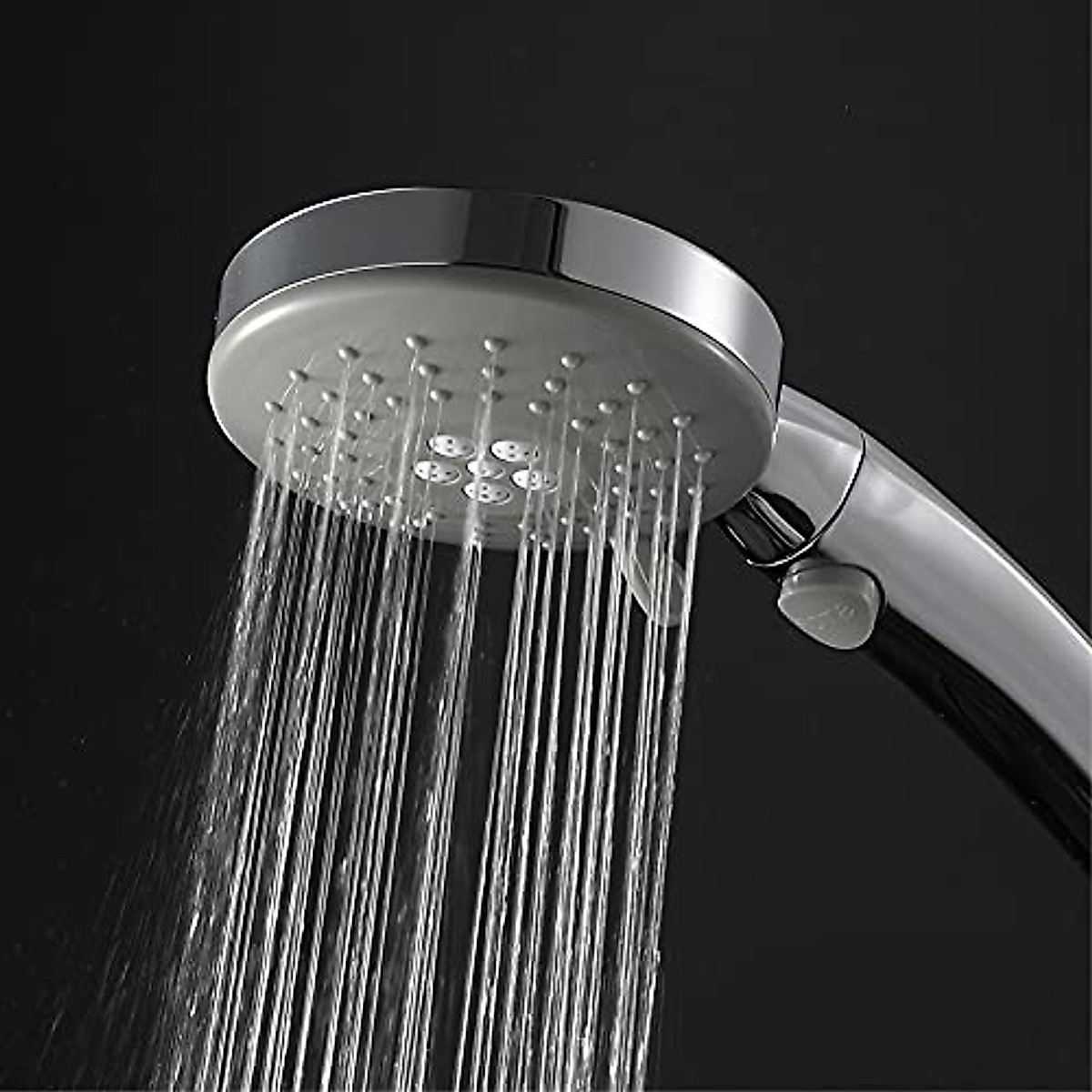 Deliao Elderly Handheld Shower Head Designed For Disabled Pregnant Woman Gravidas With 79-Inch Hose Suciton Cup Holder Bracket Home Care Control Button Convenient Push Button Chrome