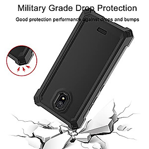 HAIJ for Nokia C100 case, with Tempered Glass Screen Protector 360 Full-Body Soft TPU Bumper Shockproof Silicone Protective Phone Cover Case for Nokia C100 N152DL (Black)