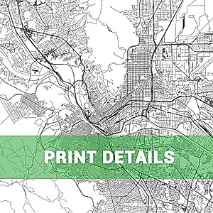 Dear Mapper El Paso United States View Abstract Road Modern Map Art Minimalist Painting Black and White Canvas Line Art Print Poster Art Line Paintings Home Decor (Set of 3 Unframed) (16x24inch)