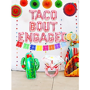JeVenis Taco bout Engaged Banner Decoration Taco bout Love Engagement Decoration Taco Engagement Backdrop Mexican Wedding Bridal Shower Decoration