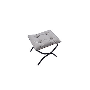 YOPTO Single Steel Frame Leisure Sofa Chair with Armrests and A Side Pocket,Modern Cotton Fabric Lazy-Chair,Accent Contemporary Lounge Chair for Living Room Bedroom,Light Gray