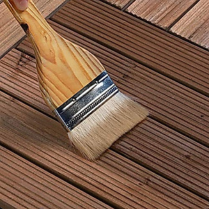 Yaheetech 27PCS Interlocking Patio Deck Tiles 12 x 12in Wood Floor Tiles Outdoor Flooring for Patio Garden Deck Poolside Brown