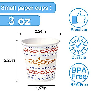 Grotreco 3oz Disposable Bathroom Cups, 300 Pack Small Paper Cups, Mini Mouthwash Cups, Paper Espresso Cups, Drinking Cups for Water, Juice, Coffee, Perfect for Party Home and Office