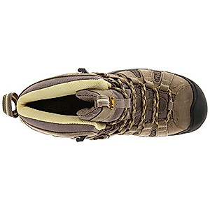 KEEN Women's Voyageur Mid Height Breathable Hiking Boots, Brindle/Custard, 9 Medium US