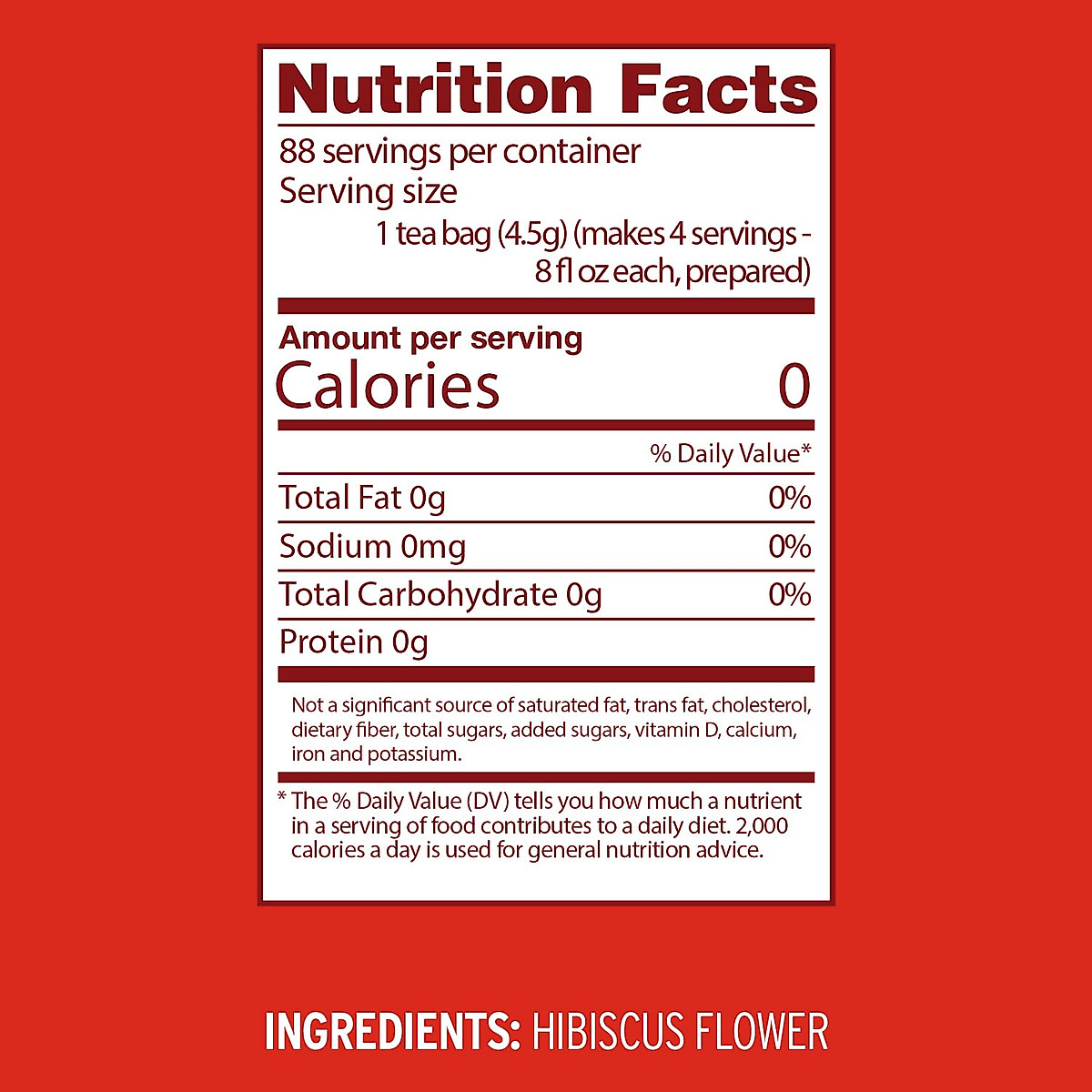 Luzianne Hibiscus Tea Bags, Family Size, Unsweetened, 132 Tea Bags, 22 Count (Pack of 6), Specially Blended for Iced Tea, Clear & Refreshing Home Brewed Summer Picnic Beverage