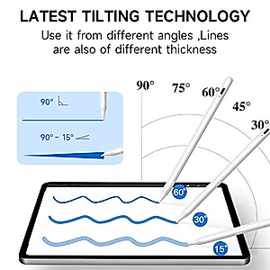 Stylus Pen for Apple iPad Pencil,iPad 10th/9th/8th/7th/6th Gen, iPad Mini 5/6th Gen,iPad Air 3rd/4th Gen/iPad Mini 5/6th Gen, Cheap Stylus Pen for iPad with Palm Rejection&Tiltle