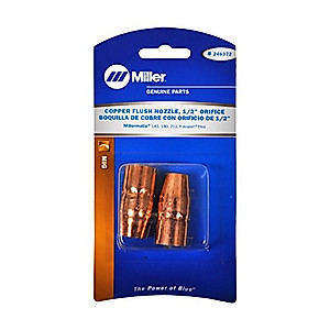 Miller 246372 Nozzle, M-100 .500 Orf Flush (Cu), 2 pack