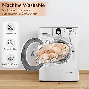 VIVAGLORY Plush Dog Bed, Fluffy Pet Bed, Self-Warming Dog Cat Calming Bed with Removable Middle mat, Suitable for Cat & Tiny Dog, Gradient-Beige