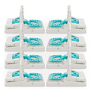 Kat Sense Mouse Traps for House, Reusable Humane Snap Trap That Works, Effective Indoor Mousetrap, Pack of 8 Small Mice Rodent Rat Traps