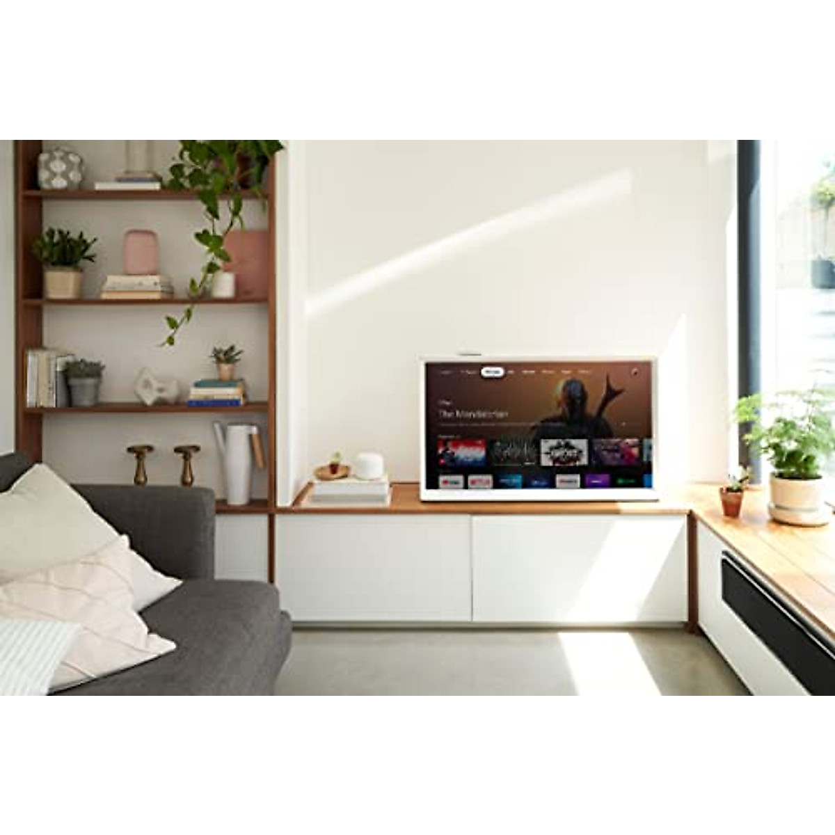 Google Chromecast with Google TV - Streaming Entertainment with Voice Search - Watch Movies, Shows, and Live TV in 4K HDR Streaming Media Player - Includes Pouch and Cleaning Cloth - Snow