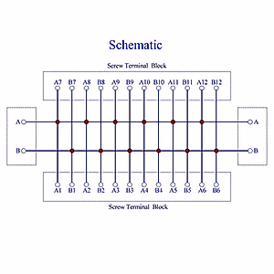 OONO 16 Amp 2x12 Position Terminal Block Distribution Module for AC DC