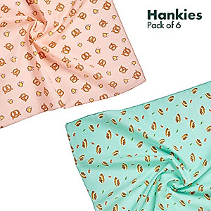HexaFun 100% Pure Organic Cotton Unisex Handkerchief, Multi-color & Printed, Soft & Stylish