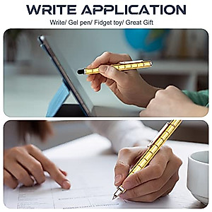 BeautyChen Magnetic Fidget Pen Toy Magnet Gel Pen Fidget Toy Think Ink Pen Transformed into Variety of Creative for Intellectual Learning and Stress Reduction Gifts (Gold)