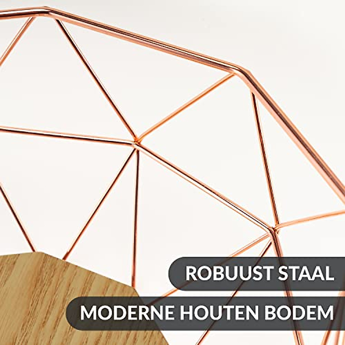 Fruit Bowl for Kitchen Counter - Fruit Basket for Kitchen Countertop - Copper Fruit Bowls Vintage Style - Keeps Fruits and Vegetables Fresh - 10.2 x 4.7 x 5.3 in…