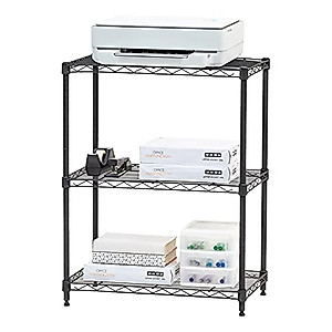 IRIS USA 3 Tier Wire Storage Shelving, Shelves for Storage, Black