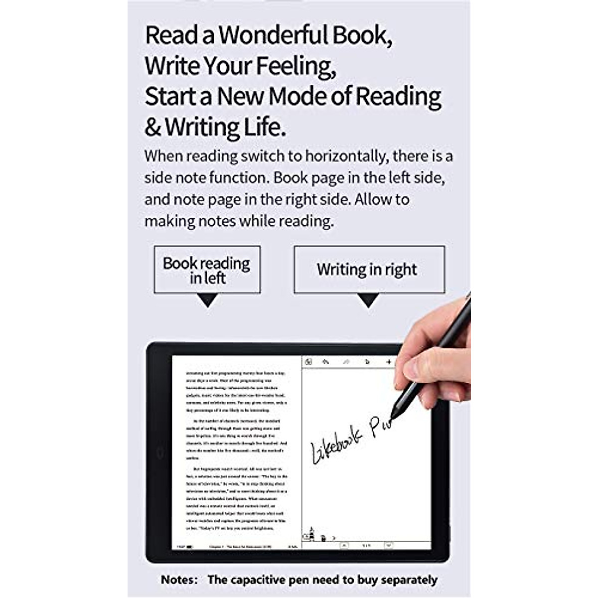 Meebook P10 Pro E-Reader,2022 New 10" E-Ink Tablet Paperwhite Reader with Adjustable Front Light,Cold/Warm Light,Android 11,3GB Ram+64GB,Dual Touch, Support Hand Writing,WiFi OTG