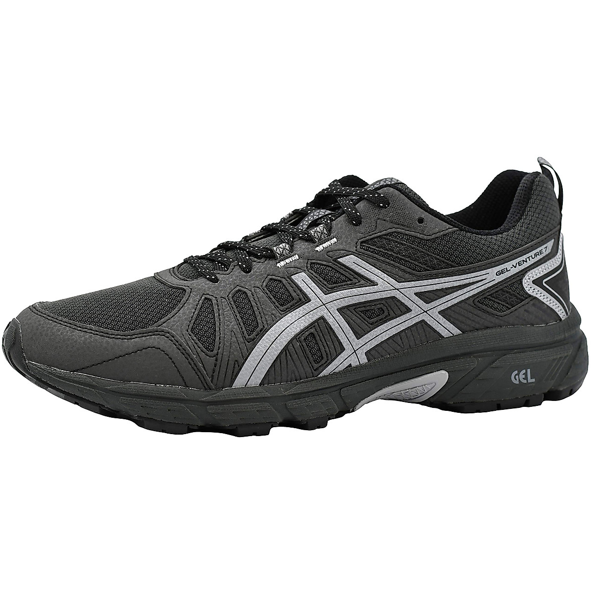 ASICS Men's Gel-Venture 7 Running Shoes, Black/Black/Black, 12 M US
