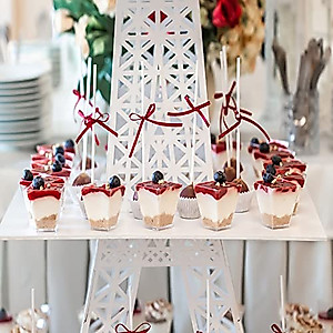 300 Pack Mini Dessert Cups with Spoons Clear Plastic Parfait Appetizer Cup Slanted Round Cup for Desserts Heart Square Clear Parfait Cups for Tasting Party Shooters Desserts (Round, Square, 3oz, 5oz)