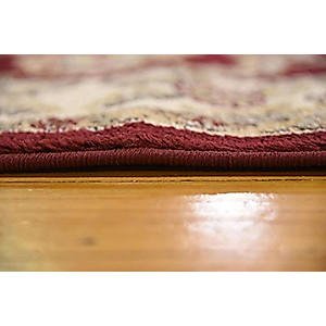 Unique Loom Voyage Collection Traditional Oriental Classic Intricate Design Area Rug (2' 7 x 10' 0 Runner, Red/Tan)