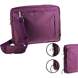 Navitech Purple Premium Messenger/Carry Bag - Compatible With ASUS ROG Strix Scar II GL704GW 17.3 Inch