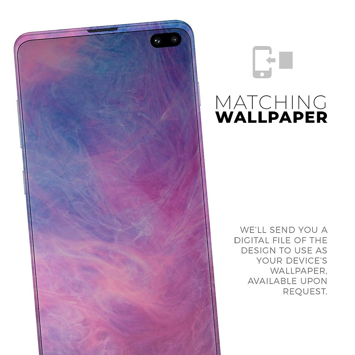 DesignSkinz Pink and Blue Fume Clouds Protective Vinyl Decal Wrap Skin Cover Compatible with The Samsung Galaxy S20 (Screen Trim & Back Glass Skin)