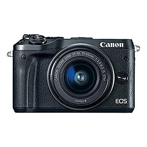 Canon EOS M6 (Black) EF-M 15-45mm f/3.5-6.3 is STM Lens Kit (Renewed)