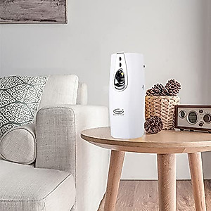 Air Fresheners Spray, FENGJIE Automatic Air Freshener Spray Dispenser, Compatible with Universal 10 fl.oz Air Freshener Refills, Wall Mounted/Stand Refill Aerosol Dispenser, White