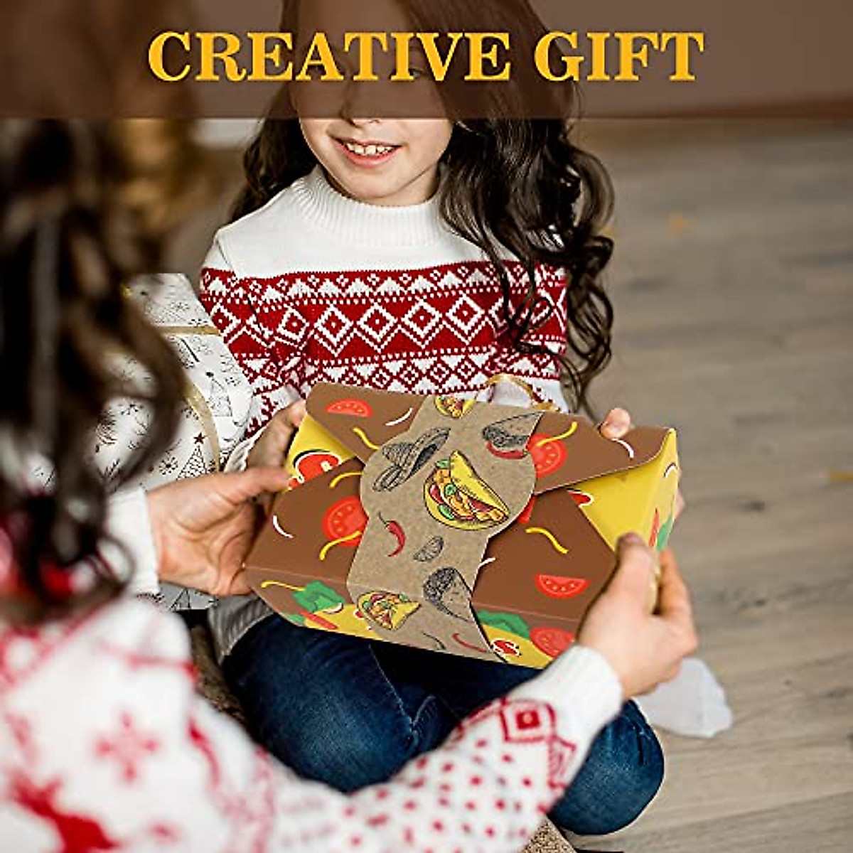 AGRIMONY Funny Taco Socks Box - Funny Gifts for Men Women Teen Boys - Tacos Fun Novelty Funky Crazy Silly Cool Cute Food Socks-Valentines Day Birthday Taco Gifts Stocking Stuffers(M,2 pairs)