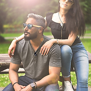 RechicGu Gold and Silver 8 Pieces Yin Yang Bff Couples Matching Necklace Adjustable Cord Bracelet and Key Chain Rings Enamel Feng Shui for Boyfriend Girlfriend Friendship Valentine Gift