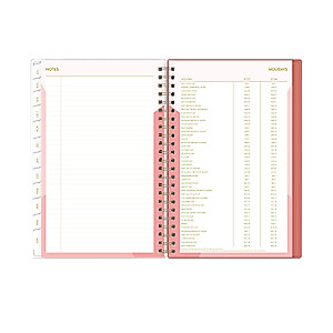 Blue Sky 2023-2024 Academic Year Weekly and Monthly Planner, 5" x 8", Flexible Cover, Wirebound, Cali Pink (130621-A24)
