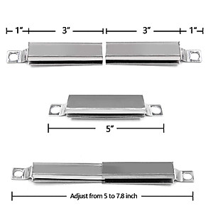 Hongso 17" Grill Grates, Heat Plates, Burner Tubes and Crossover Tubes for Charbroil Commercial and Signature series TRU-Infrared 4 Burner models 463242716, 463242715, 466242716, 463276016, 463257520