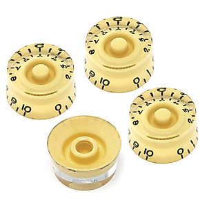 Vintage Forge Cream Speed Knobs Compatible with Epiphone Les Paul SG Electric Guitar (Set of 4) Fits 18 Coarse-Spline Import (Metric) Split Shaft Pots Recessed RS18M-CRM4