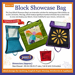 Yazzii Quilt Block Showcase Bag - Portable Storage Bag Organizer - Multipurpose Storage Organizer for Sewing Projects, Fabric Pieces, Quilt Blocks, Appliques, Stitcheries & More.-Fuchsia