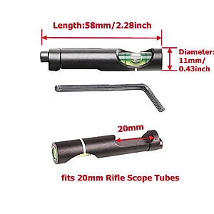 YMGBHNKJLS 6Pcs Optics Mounts Rifle Scopes for 20mm Mounting Adapter Anti-Cant Optics Mounts for Sports Outdoors Hunting Fishing Shooting
