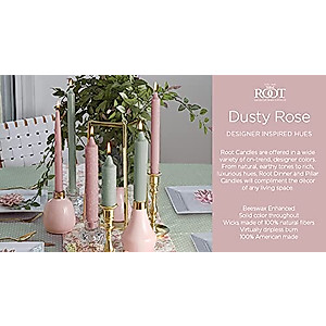 Root Candles Timberline Beeswax Blend Premium Handcrafted Unscented Pillar Candle, 3 x 3-Inch, Dusty Rose