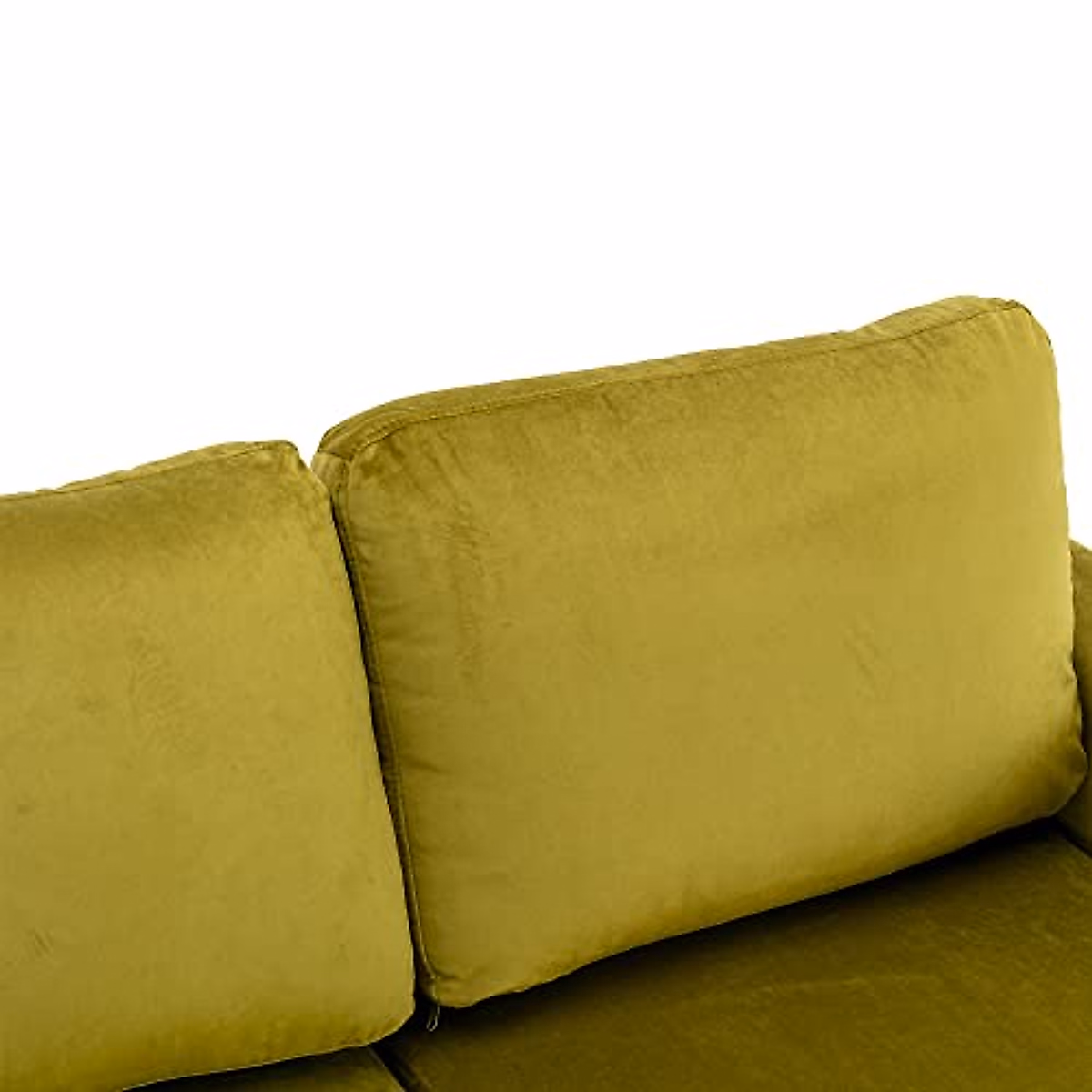 Verfur Convertible Sofa Sleeper Pull Out Bed, 3-Seater L-Shaped Couch with Storage Chaise and Side Pockets, Soft Upholstered Corner Sofa&Couches Sectional, Olive 72.44"
