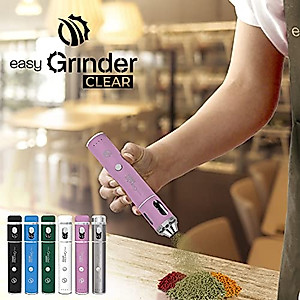 Easy Grinder Clear Glass Electric Herb Pollen Catcher Dispenser Coffee Grinders Crusher USB Rechargeable Stainless Steel Blades