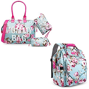 LitBear Diaper Bag Backpack, Mommy Bag for Hospital, Large Capacity Multifunction Nappy Bags,Hospital Bag for Labor and Delivery