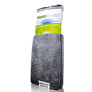 Life Miracle Nano Towels - The Amazing Eco Cloth That Cleans Virtually Any Surface with Only Water. No More Paper Towels Or Toxic Chemicals. 4-Pack (14x14, Grey)