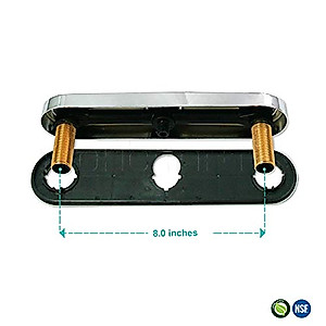 Highcraft 393II Kitchen Faucet, High Arc Swivel Spout, Chrome Plated Finish, Lead-Free Construction, Pull Out Side Spray Hose, 2 Operate Metal Handle 1.5 GPM Flow Rate Easy to Use