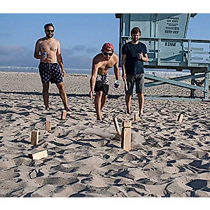 Yard Games Kubb Premium Size Outdoor Tossing Game with Carrying Case, Instructions, and Boundary Marker